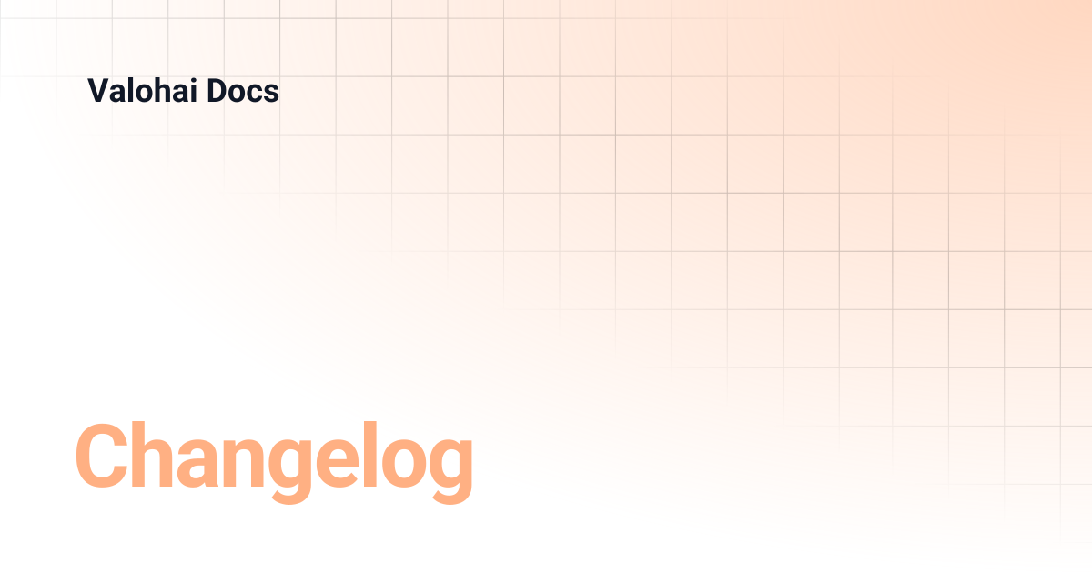 Changelog | Valohai Docs